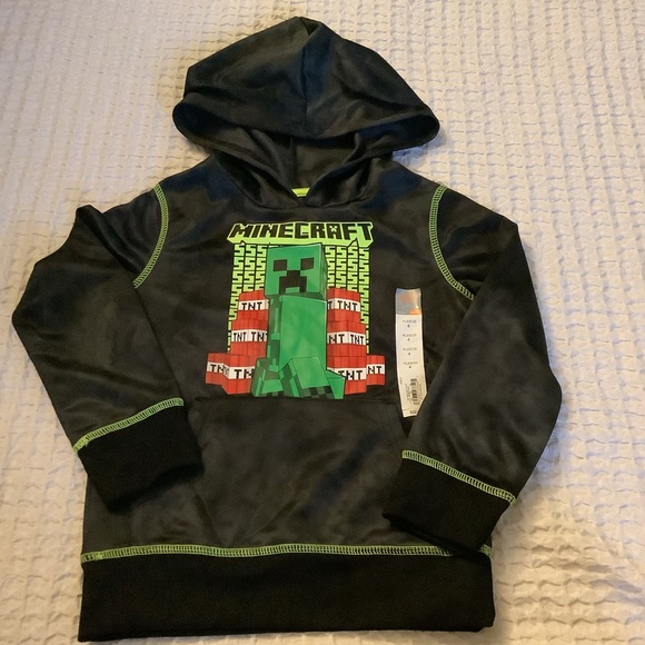 Minecraft | Shirts & Tops | New Black Tnt Design Minecraft Hoodie Size ...